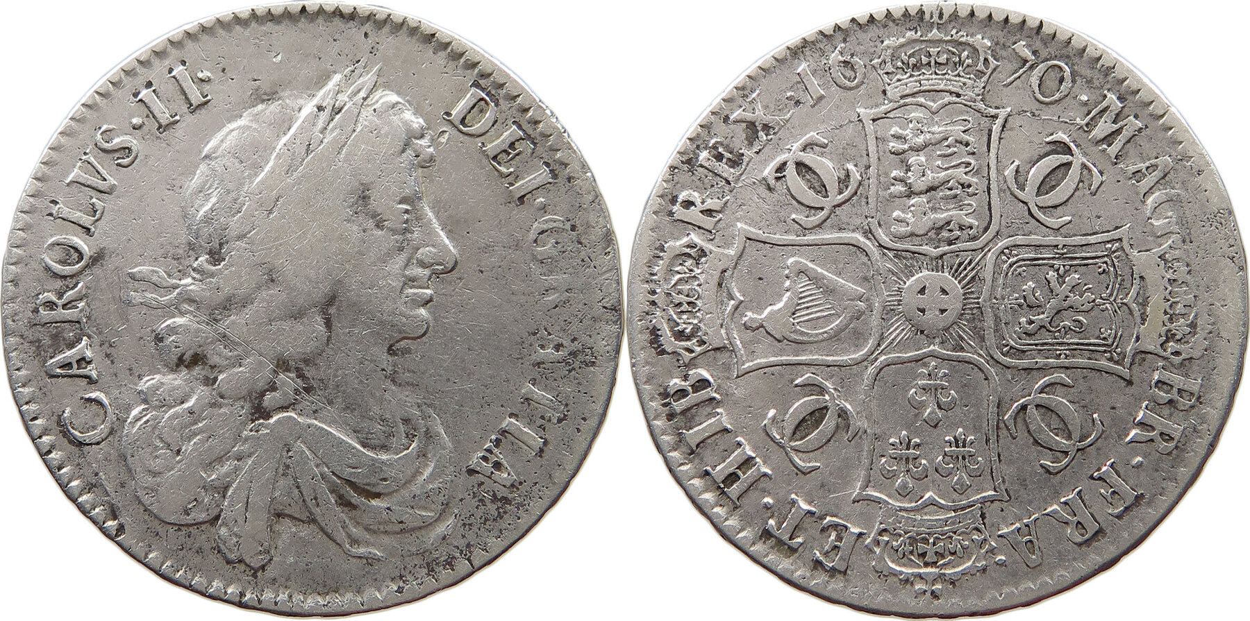 GREAT BRITAIN HALFCROWN 1670 CHARLES II. (1660-1685) VF- | MA-Shops