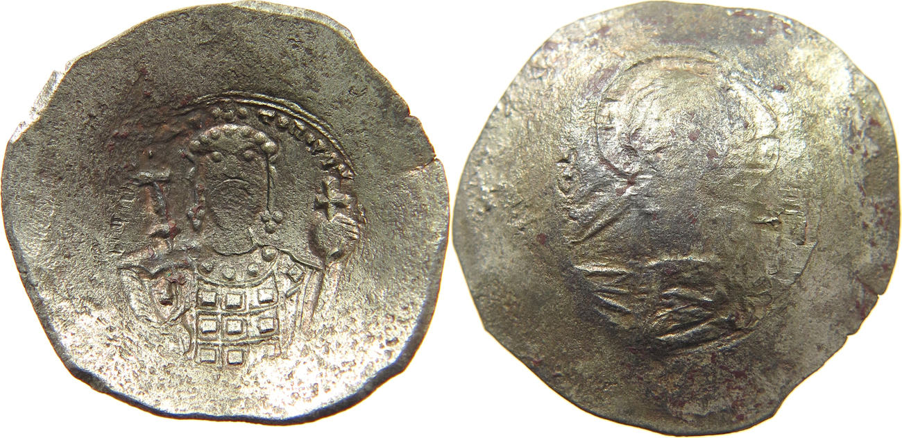 Byzanz Aspron trachy (scyphate) John II Comnenus, 1118 – 1143 VF / s ...