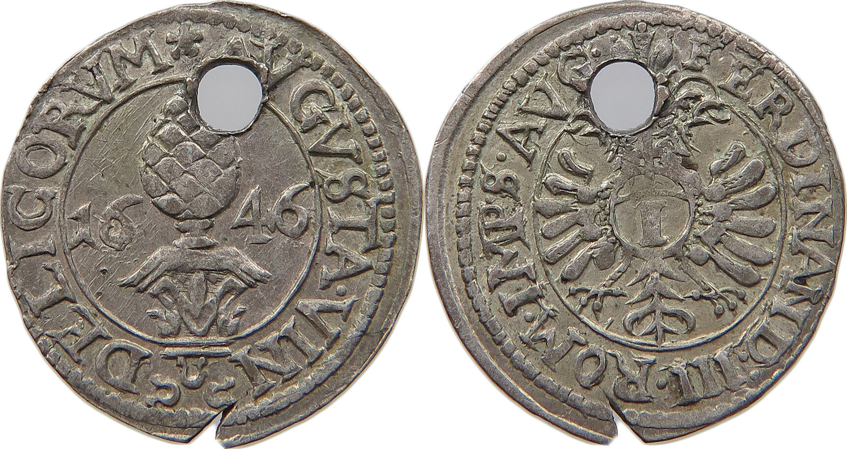 AUGSBURG KREUZER 1646 RARE VF | MA-Shops