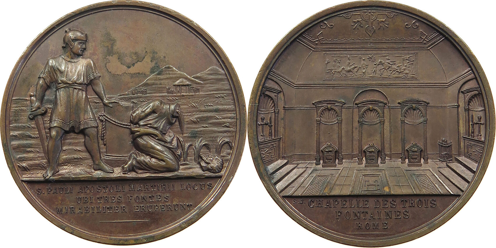 VATICAN MEDAL CHAPELLE DES TROIS FONTAINES ROME aEF | MA-Shops