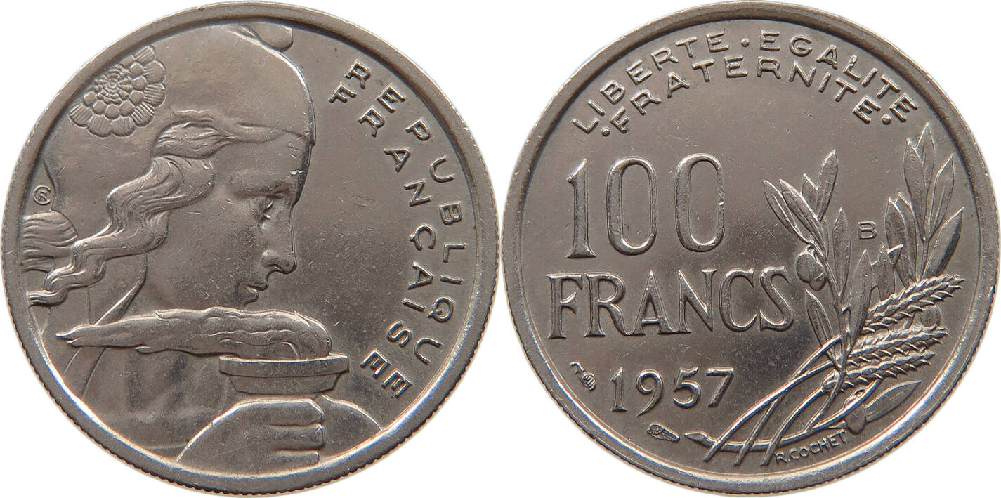 FRANCE 100 FRANCS 1957 B VF | MA-Shops