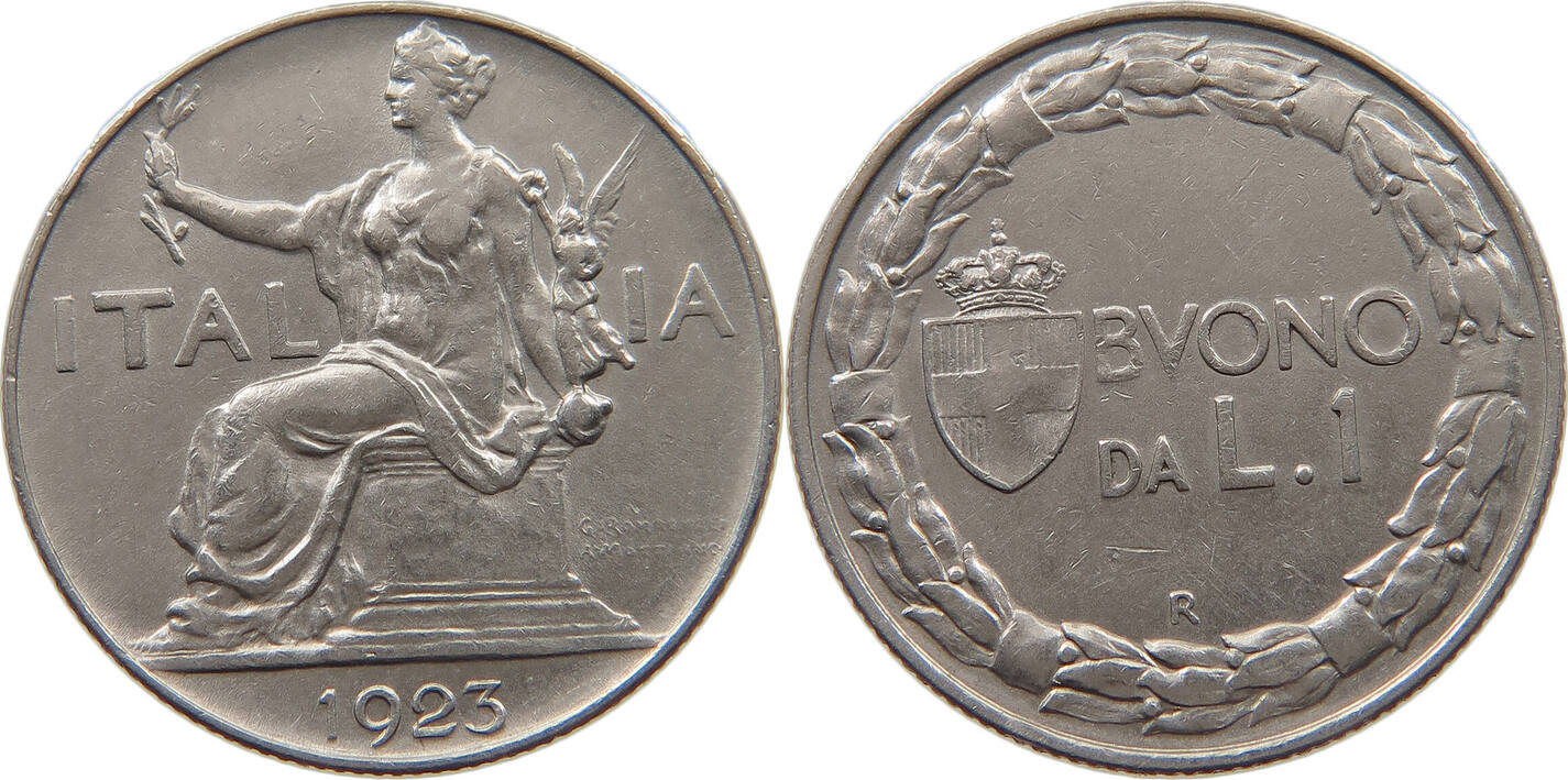 ITALY LIRA 1923 Vittorio Emanuele III. (1900 - 1946) VF | MA-Shops