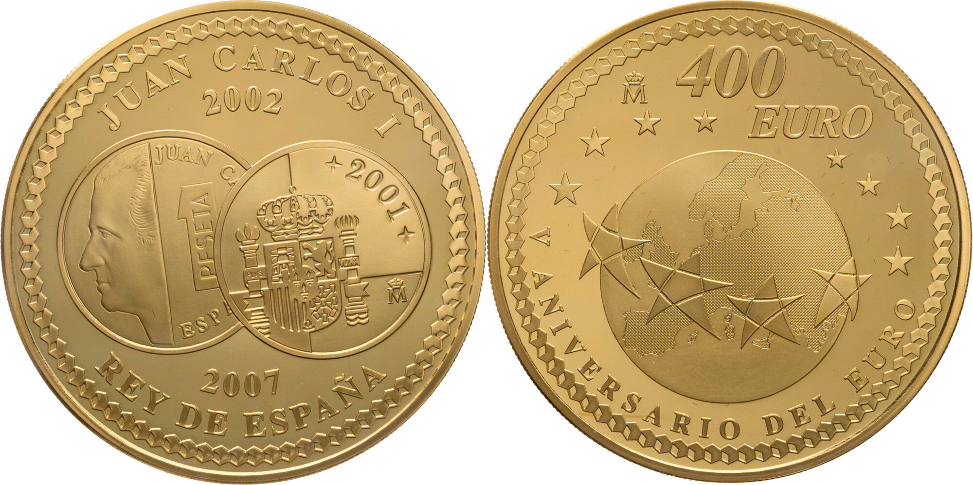 Spanien 400 Euro 2007 M Juan Carlos I. (1975-2014) - Auf den 5 ...