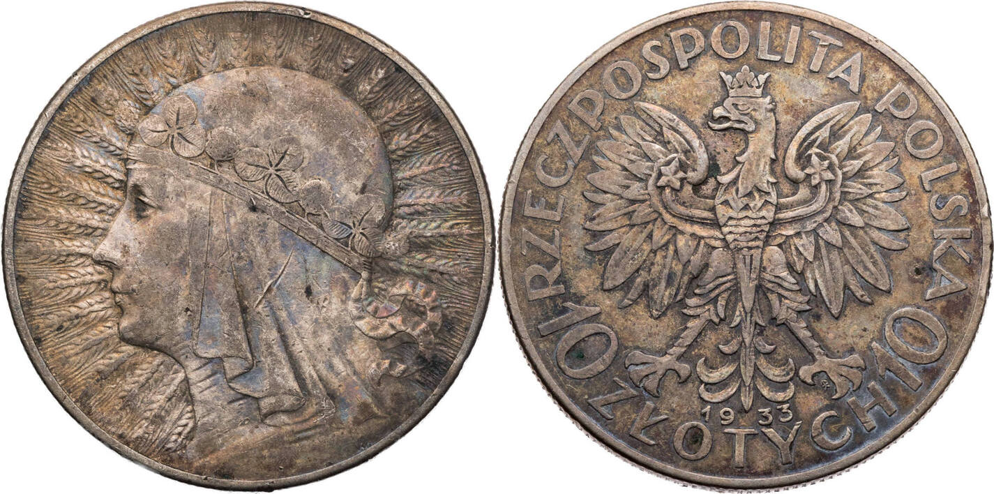 Polen 10 Zloty 1933 Kursmünze (1932-1933) VF | MA-Shops