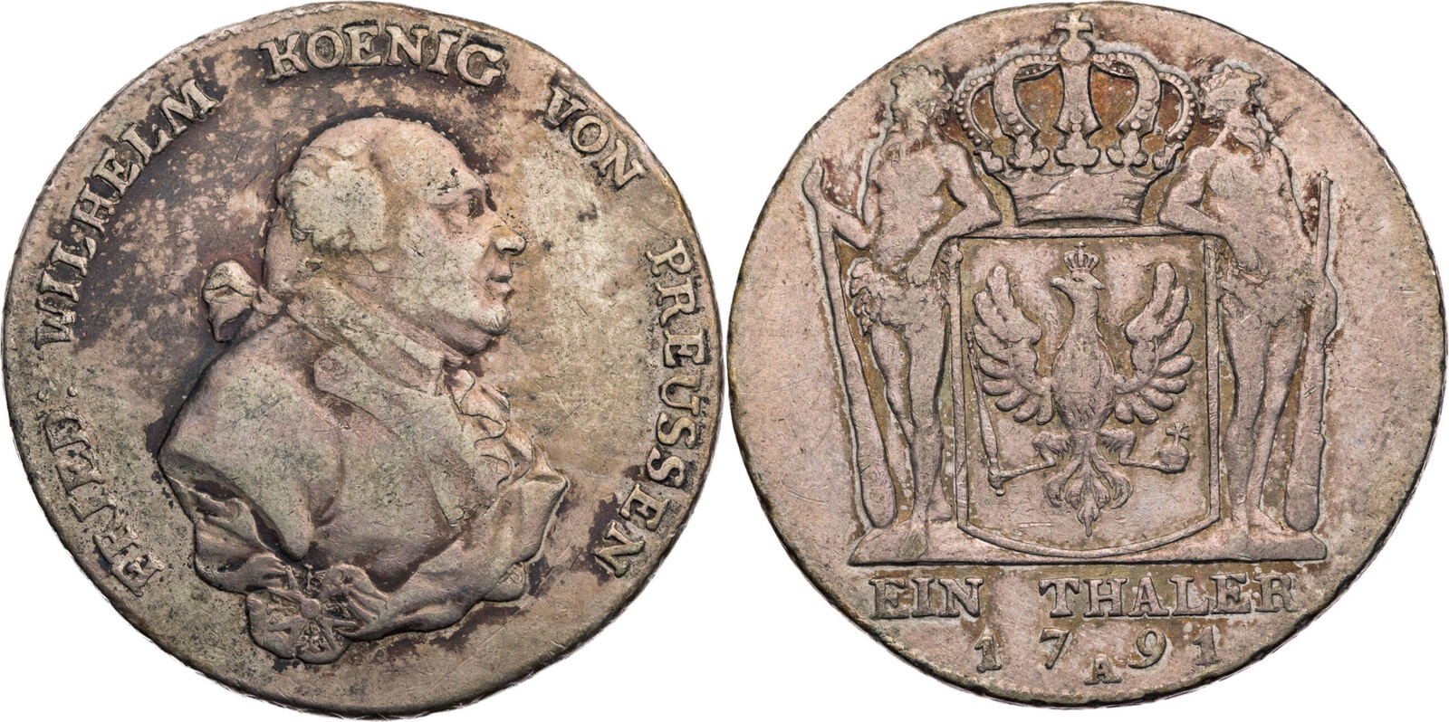 Preussen, Königreich 1 Taler 1791 A Friedrich Wilhelm II. (1786-1797 ...