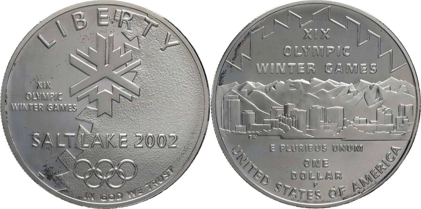 USA 1 Dollar 2002 P Salt Lake City Olympic Games PR AU-58 | MA-Shops