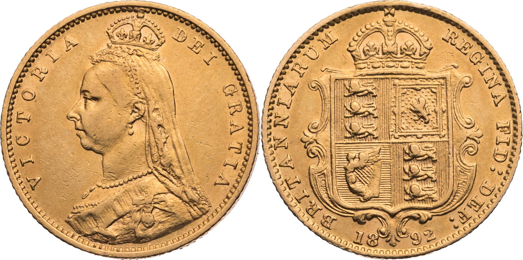 Großbritannien Half Sovereign 1892 Victoria (1837-1901) - Kursmünze ...