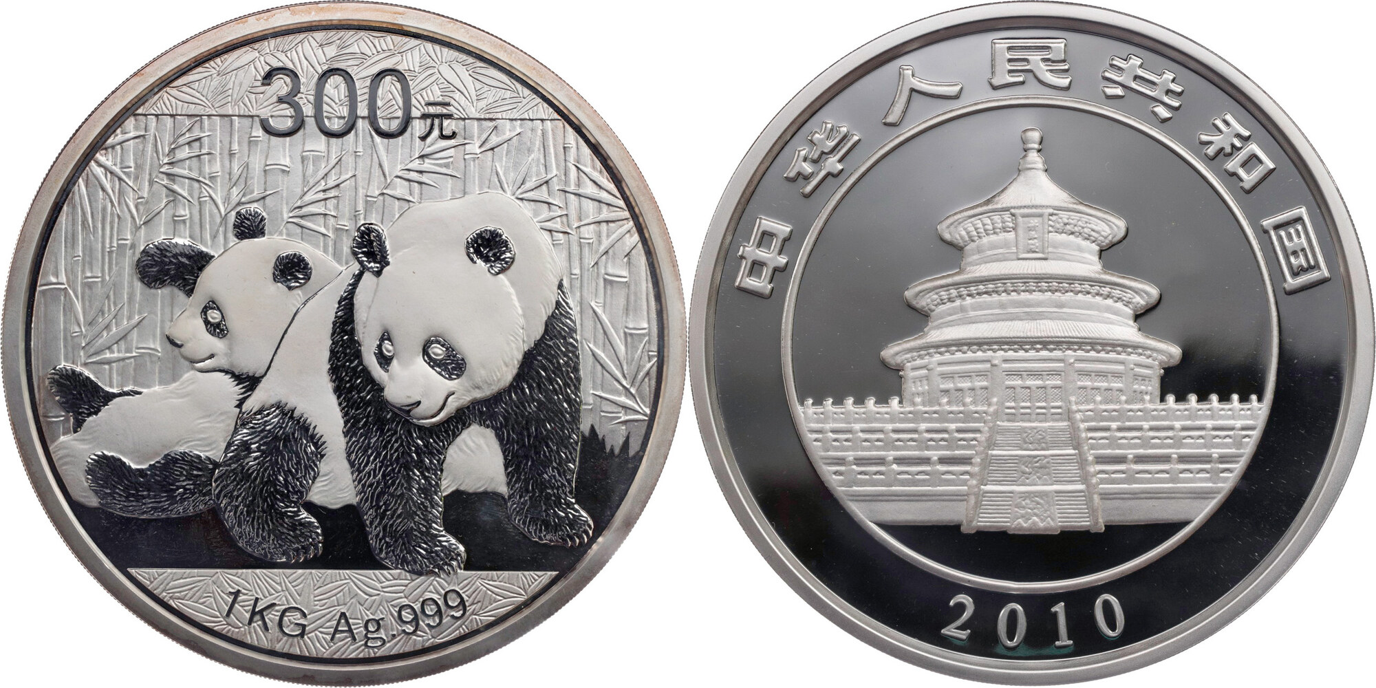 China 300 Yuan 2010 1 KG Panda Proof, in original Kapsel | MA-Shops