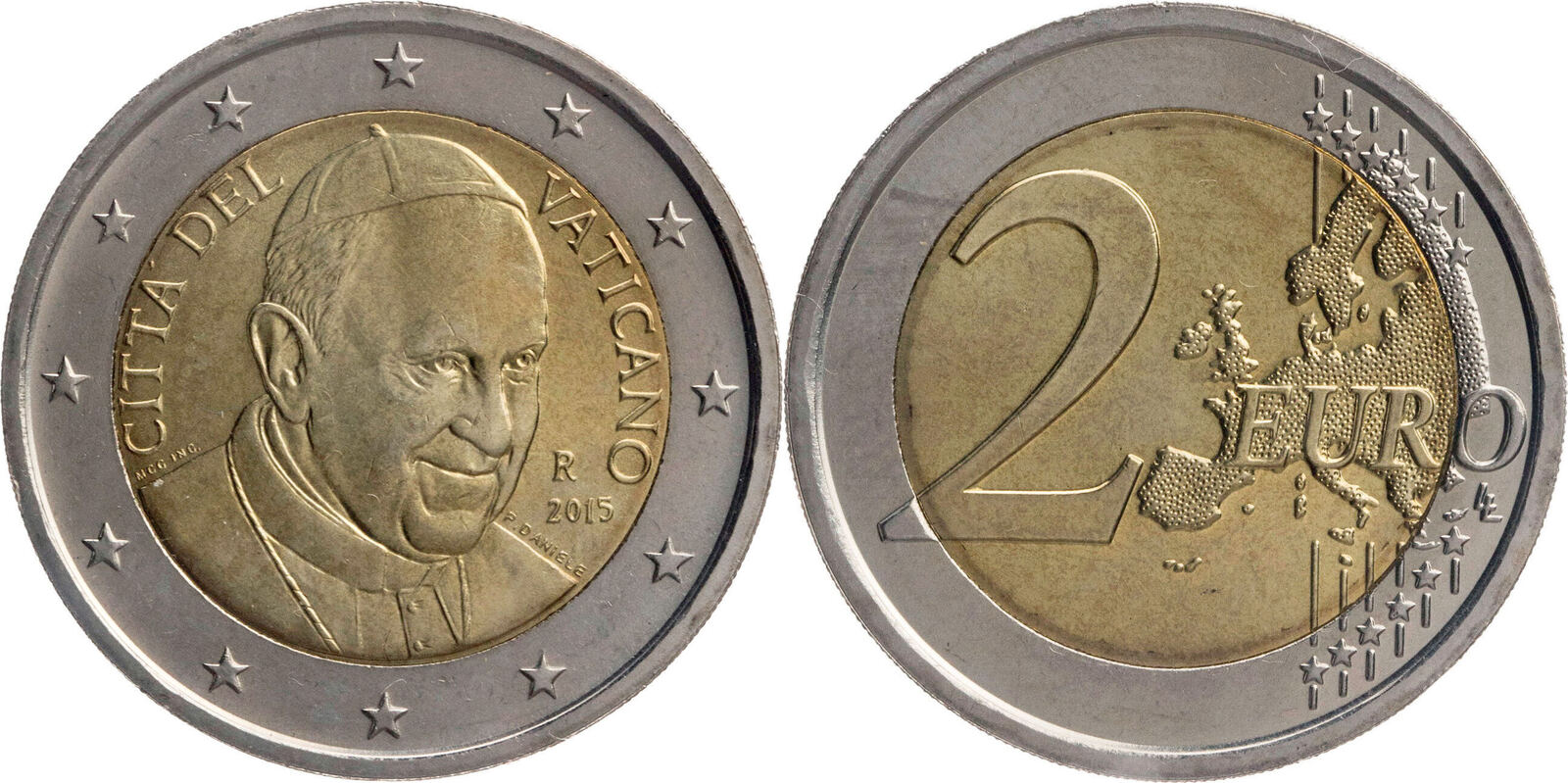 Vatikan 2 Euro 2015 R Franziskus (2013-2025) - Kursmünze (2014-2016) EF ...