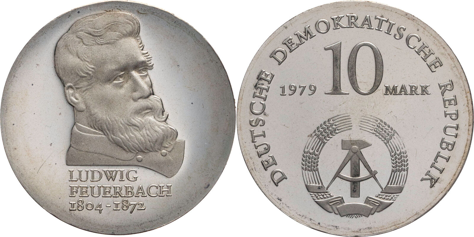 DDR 10 Mark 1979 (A) 175th Anniversary of Birth of Feuerbach Proof | MA ...