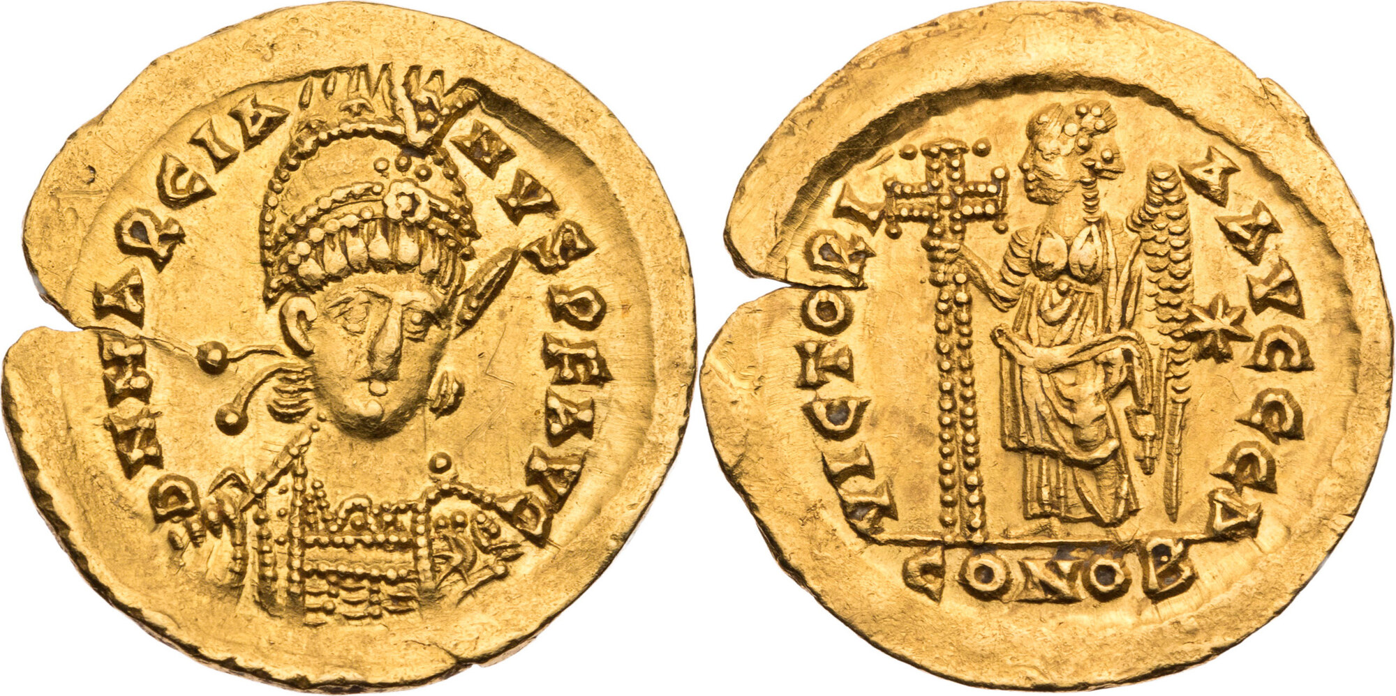 Römische Kaiserzeit Solidus 450-457 n. Chr. Marcianus, Constantinopolis ...
