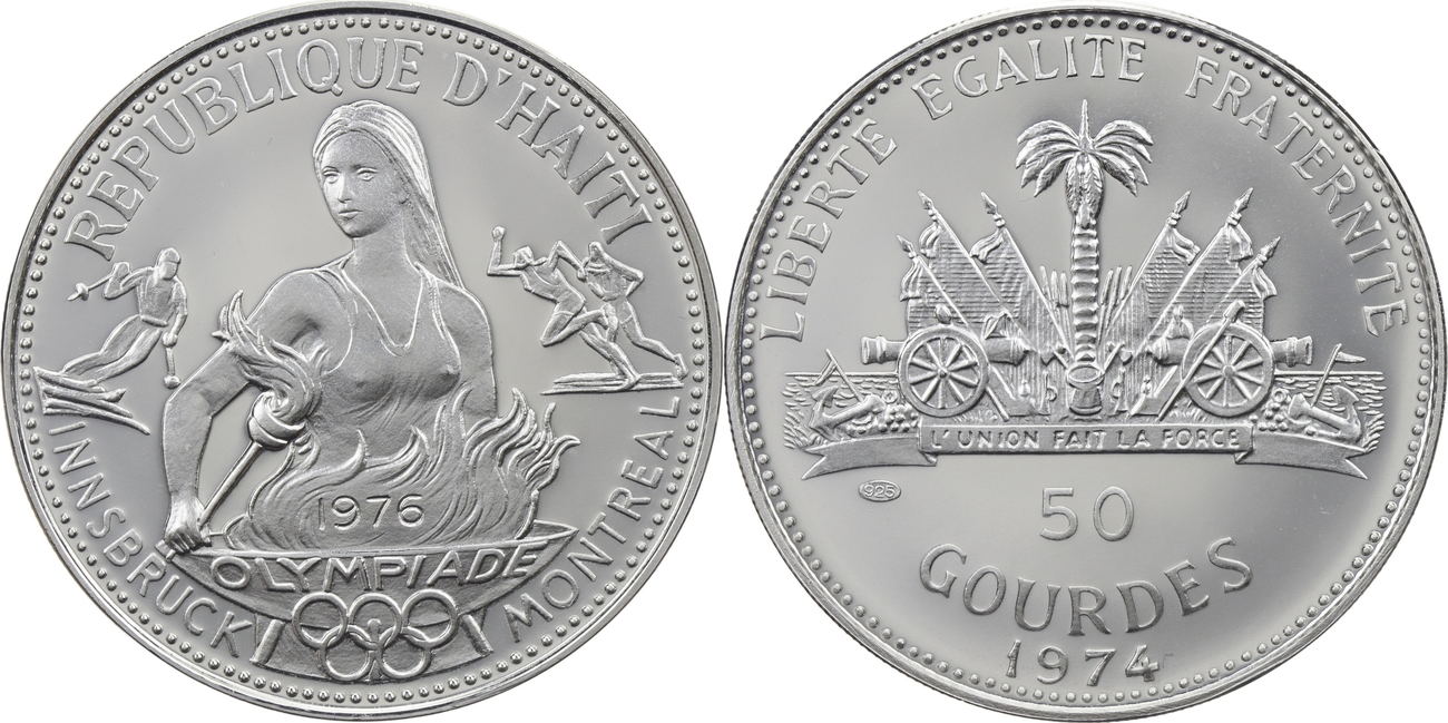 Haiti 50 Gourdes 1974 Auf das heilige Jahr 1975 Proof berührt | MA-Shops