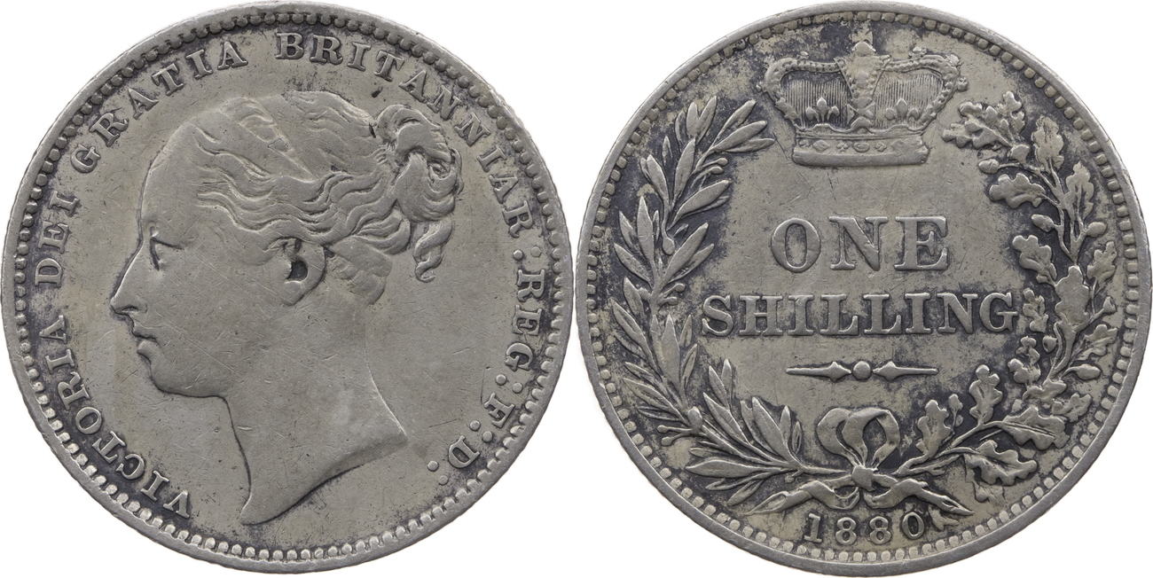 Großbritannien 1 Shilling 1880 Victoria (1837-1901) - Kursmünze (1838 ...