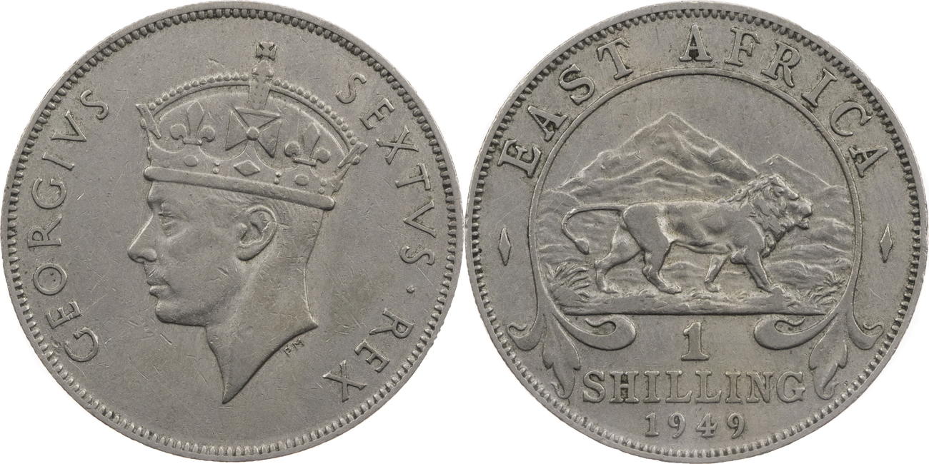British East-Africa 1 Shilling 1949 Georg VI. (1936-1952) - Kursmünze (1948-1952) VF | MA-Shops
