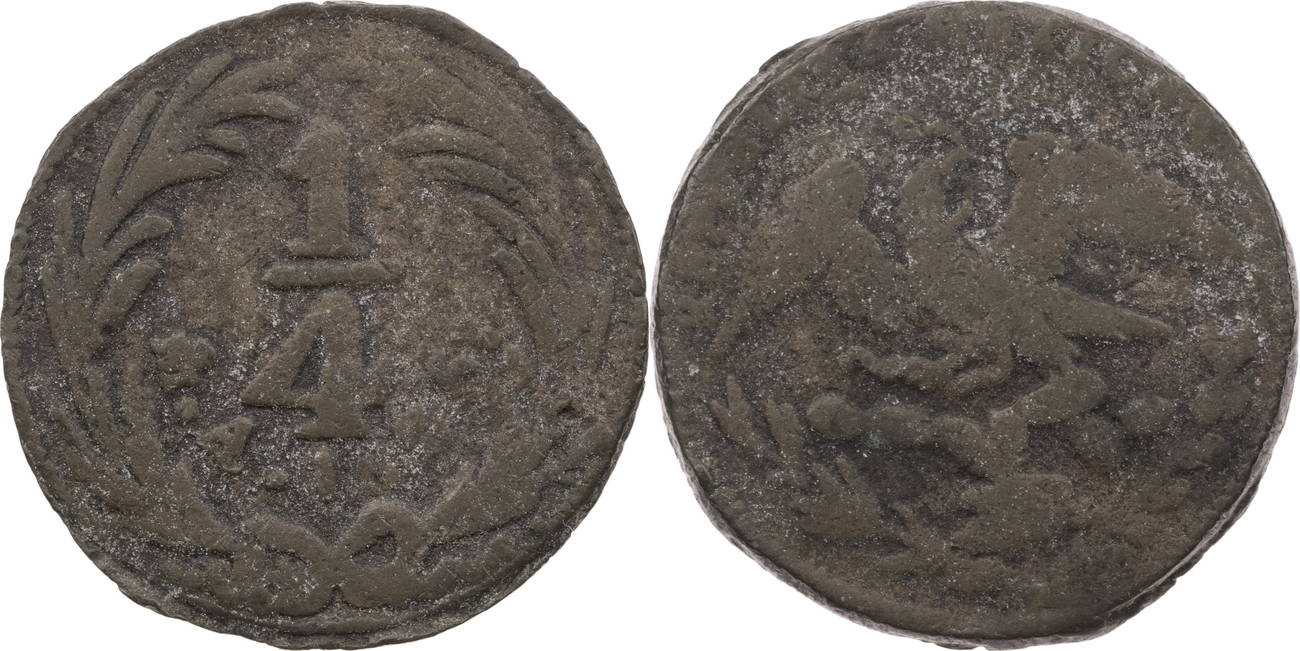 Mexiko 1/4 Real 1836 Mo Quarto/Quartilla Kursmünze schön | MA-Shops