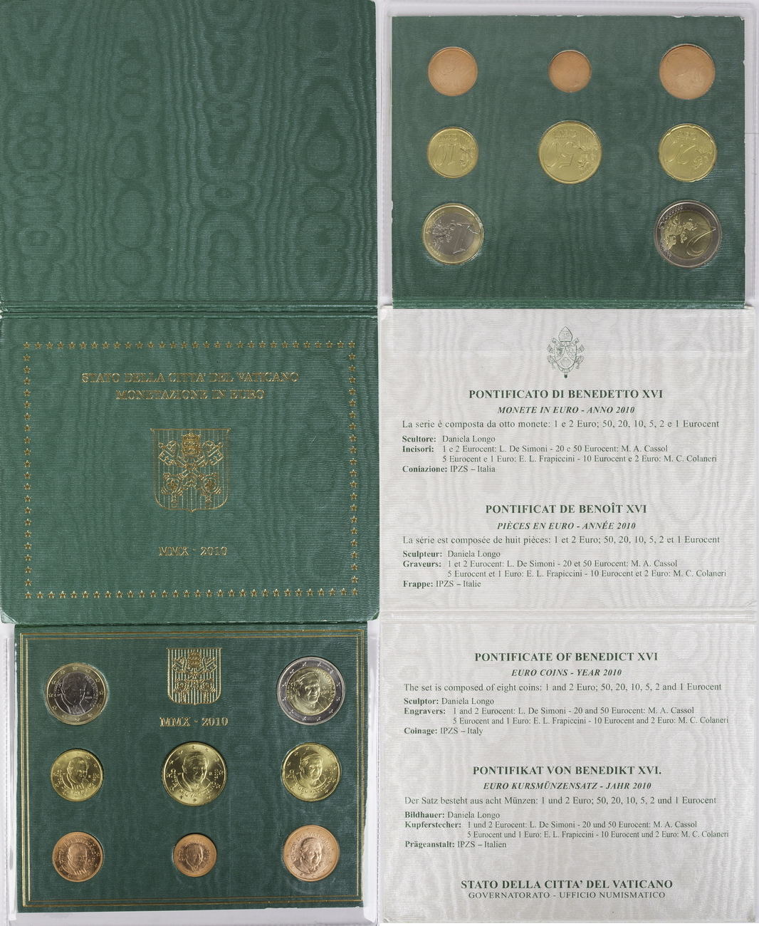 Vatikan 3,88 Euro 2010 R Papst Benedikt XVI. (2005-2013) - Priesterjahr - Kursmünzensatz (KMS ...