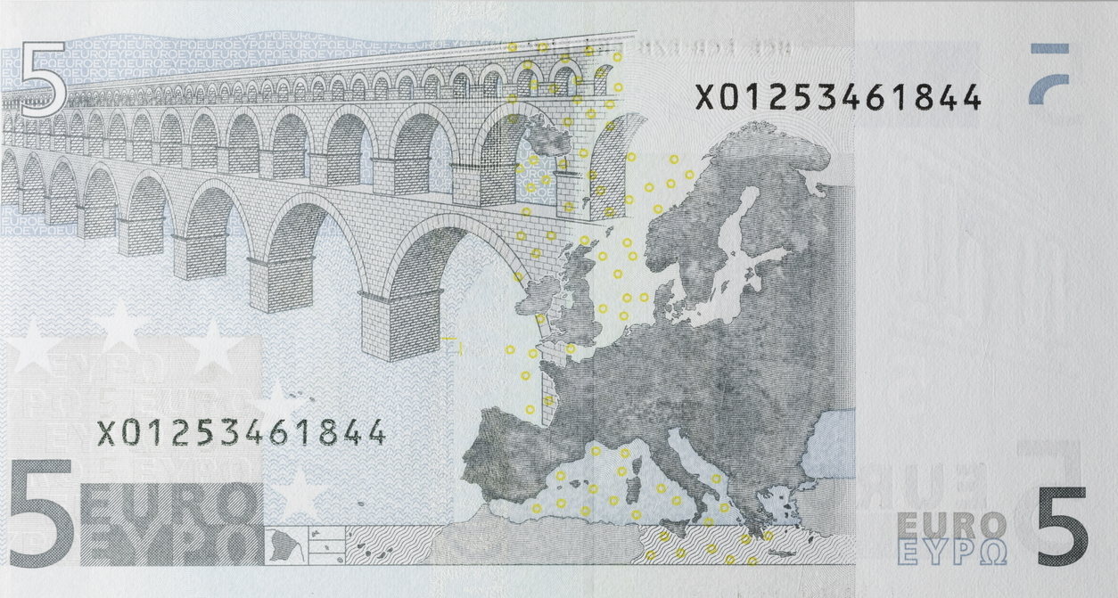 Europa 5 Euro 2002 Euro Banknote, 1. Serie Antike (2002-2012) I GEM UNC ...