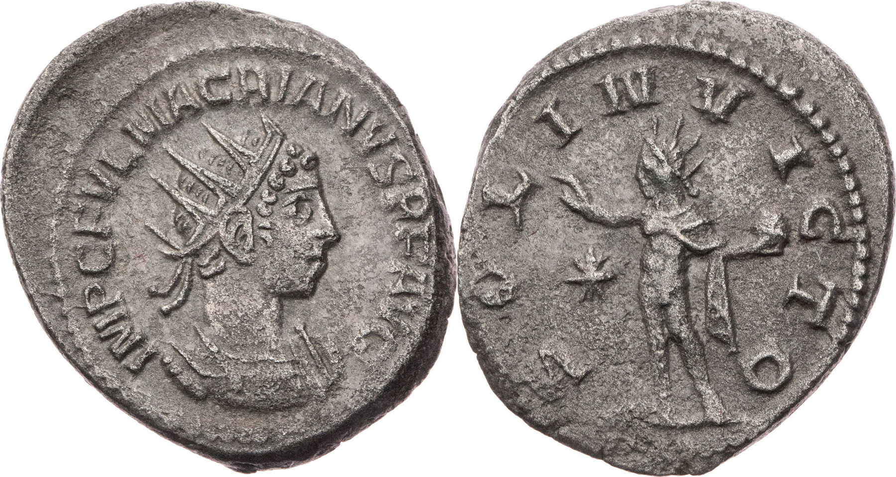 Römische Kaiserzeit Antoninian 260-261 n. Chr. Macrianus, Büste / SOL ...