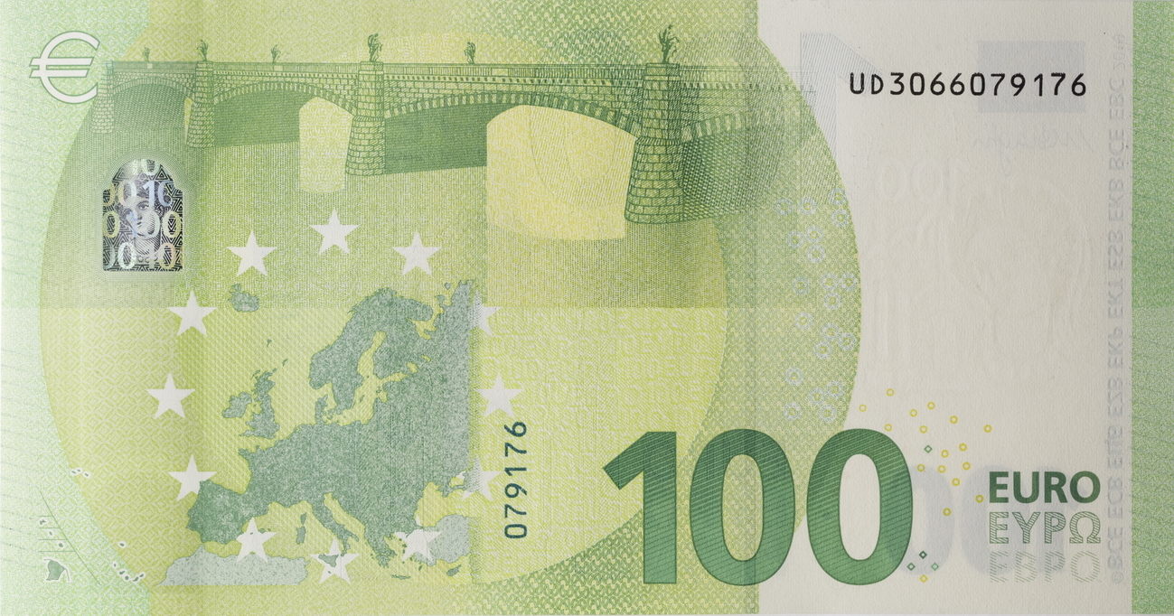 Europa 100 Euro 2019 Euro Banknote, 2. Serie Barock und Rokoko (seit ...