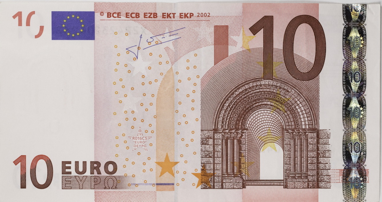 Europa 10 Euro 2002 Euro Banknote, 1. Serie Romanik (2002-2013) GEM UNC ...