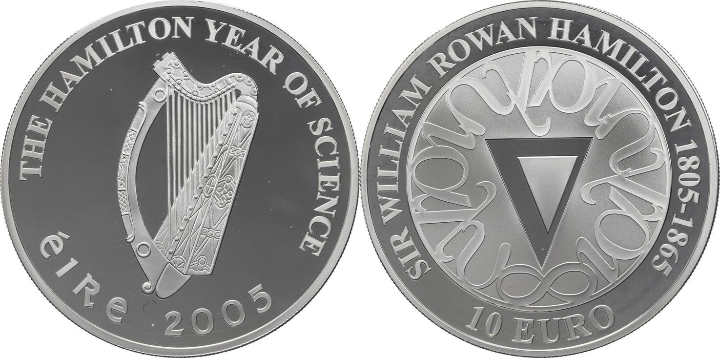 Irland 10 Euro 2005 Auf den 200. Geburtstag von Sir William R. Hamilton ...