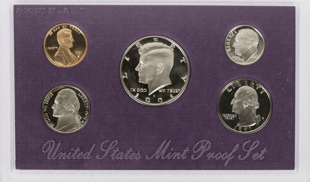 USA 91 cent 1991 Kursmünzensatz (KMS) Proof(gekapselt) | MA-Shops