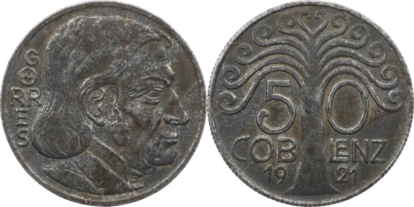 Koblenz 50 Pfennig 1921 Coblenz - Görres VF | MA-Shops