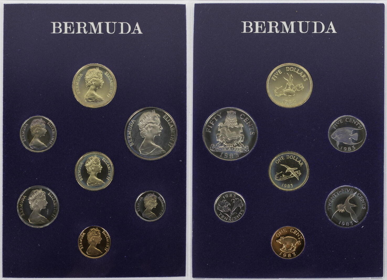 Bermuda 1983 Kursmünzensatz (KMS) Proof im Orig. Folder | MA-Shops