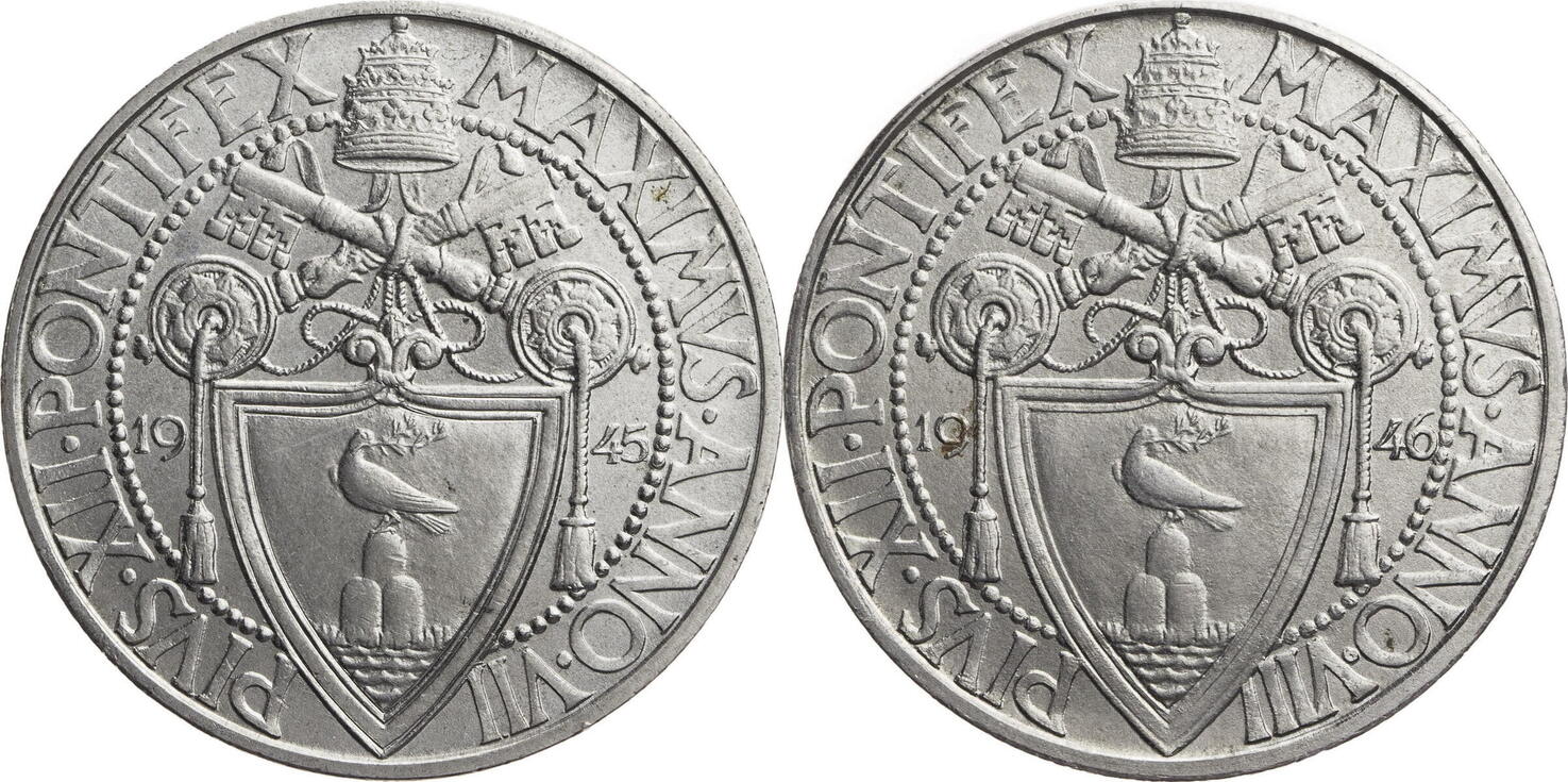 Vatikan 2 Lire 1945 Pius XII (1939-1958) - Kursmünze (1942-1946) EF | MA-Shops