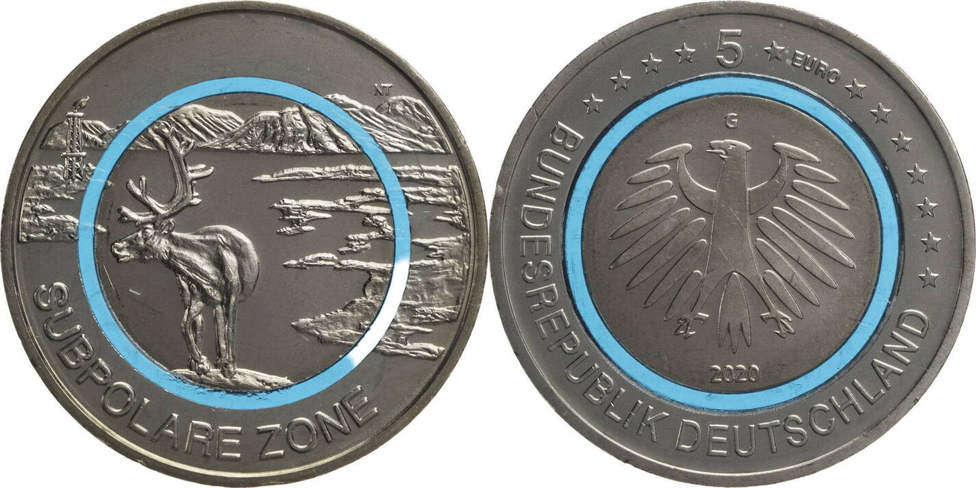 Bundesrepublik Deutschland 5 Euro 2020 G Klimazonen der Erde ...