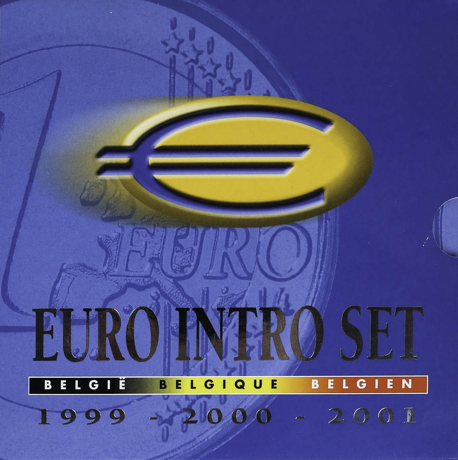 Belgien 3 x 3,88 Euro 1999-2001 Offizieller Intro-Satz BU, im orig ...