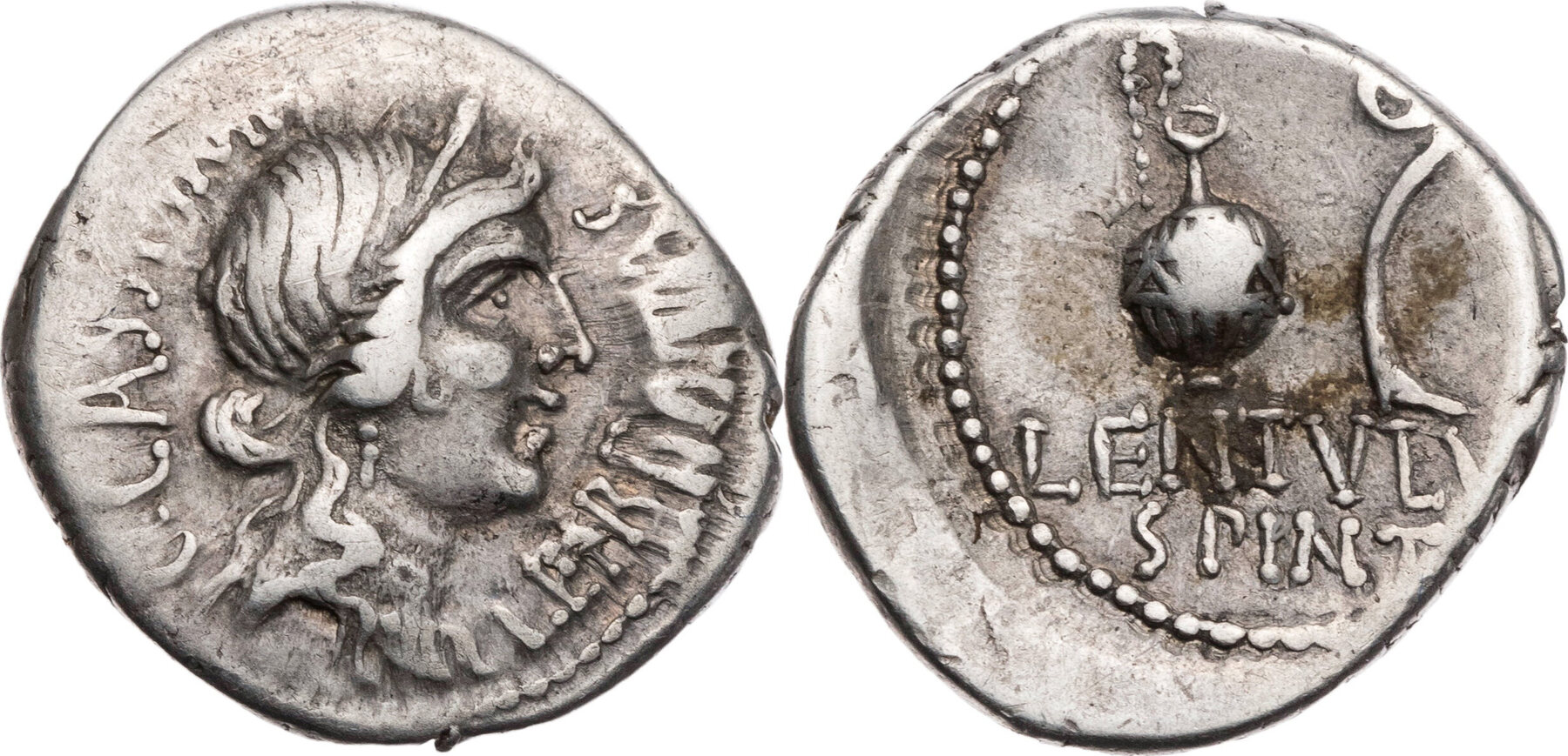 Römische Republik Denar 43/42 v. Chr. C. Cassius Longinus und P ...