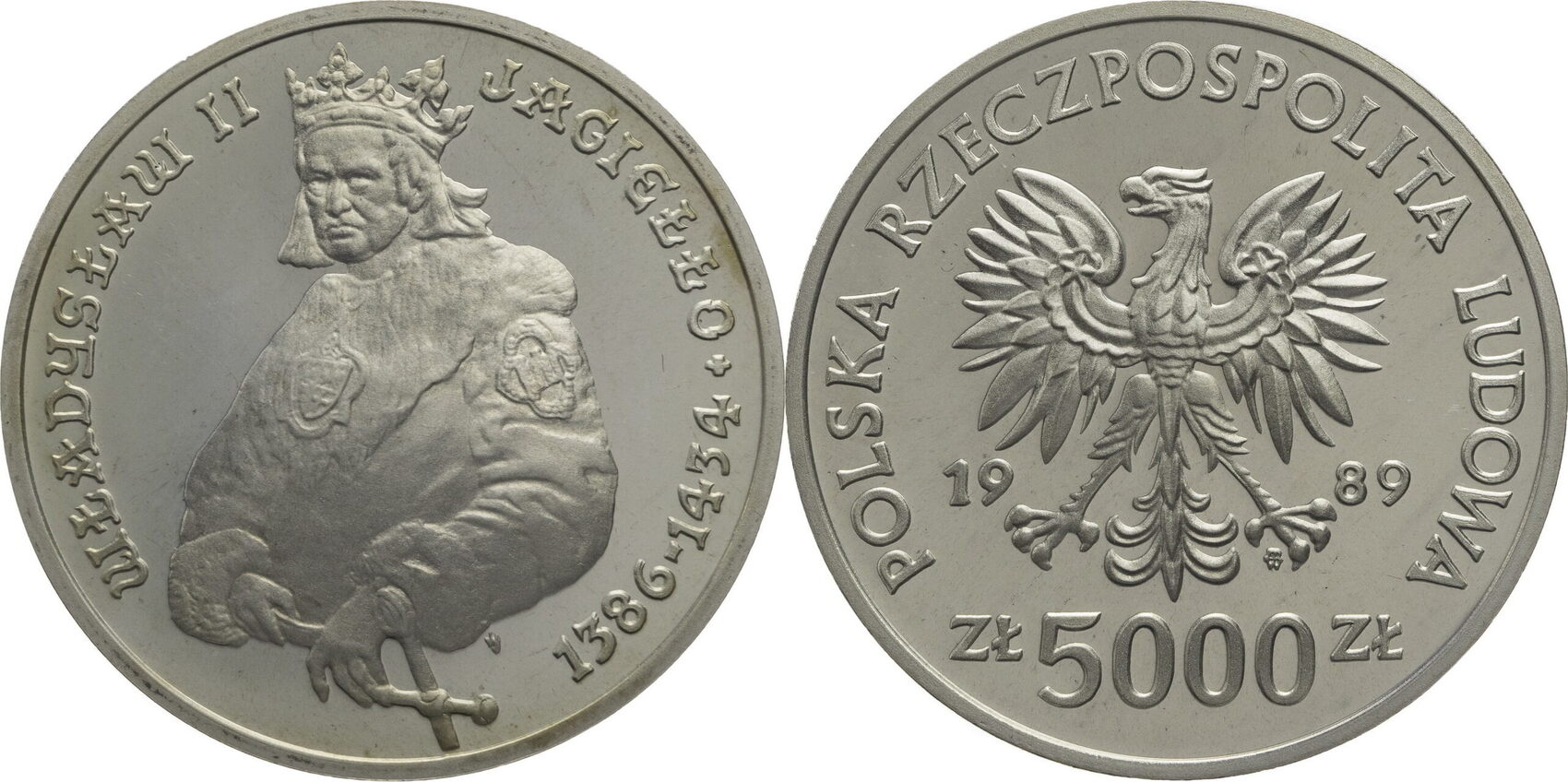 Polen, Volksrepublik 5000 Zloty 1989 Polish Rulers Series - Władysław ...