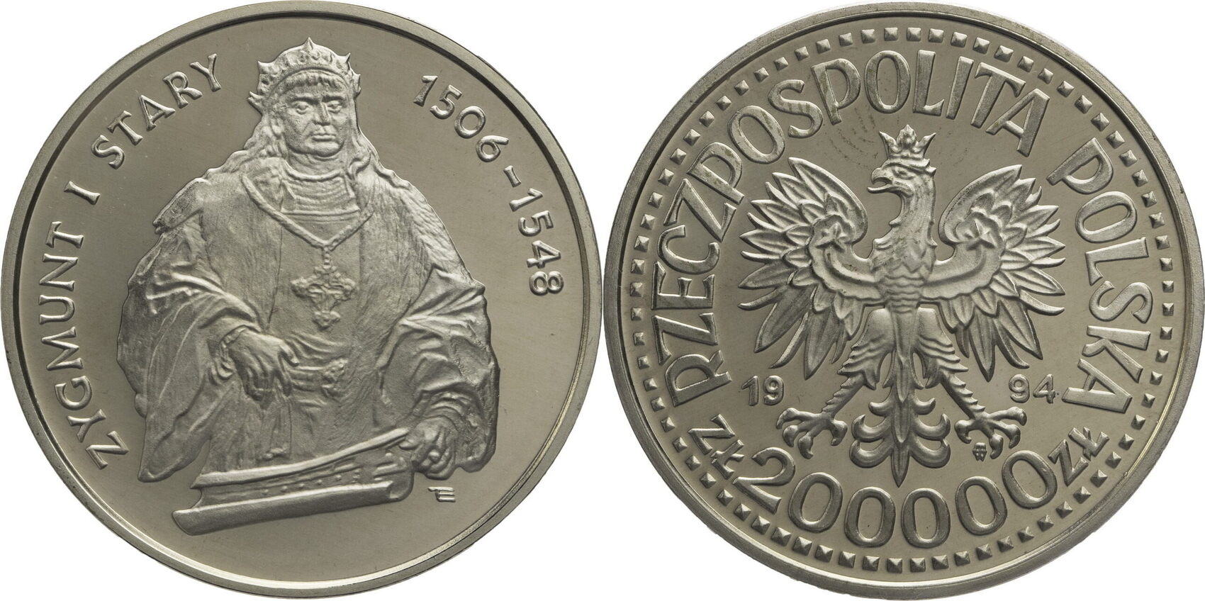 Polen, Volksrepublik 200000 Zloty 1994 MW Polish Rulers Series ...