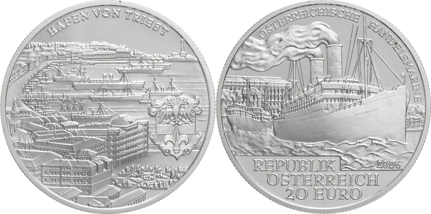 Österreich 20 Euro 2006 Austrian Navy and Merchant Marine Series ...