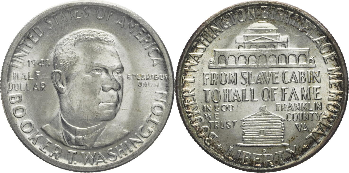 USA ½ Dollar 1946 Booker T. Washington Memorial EF | MA-Shops
