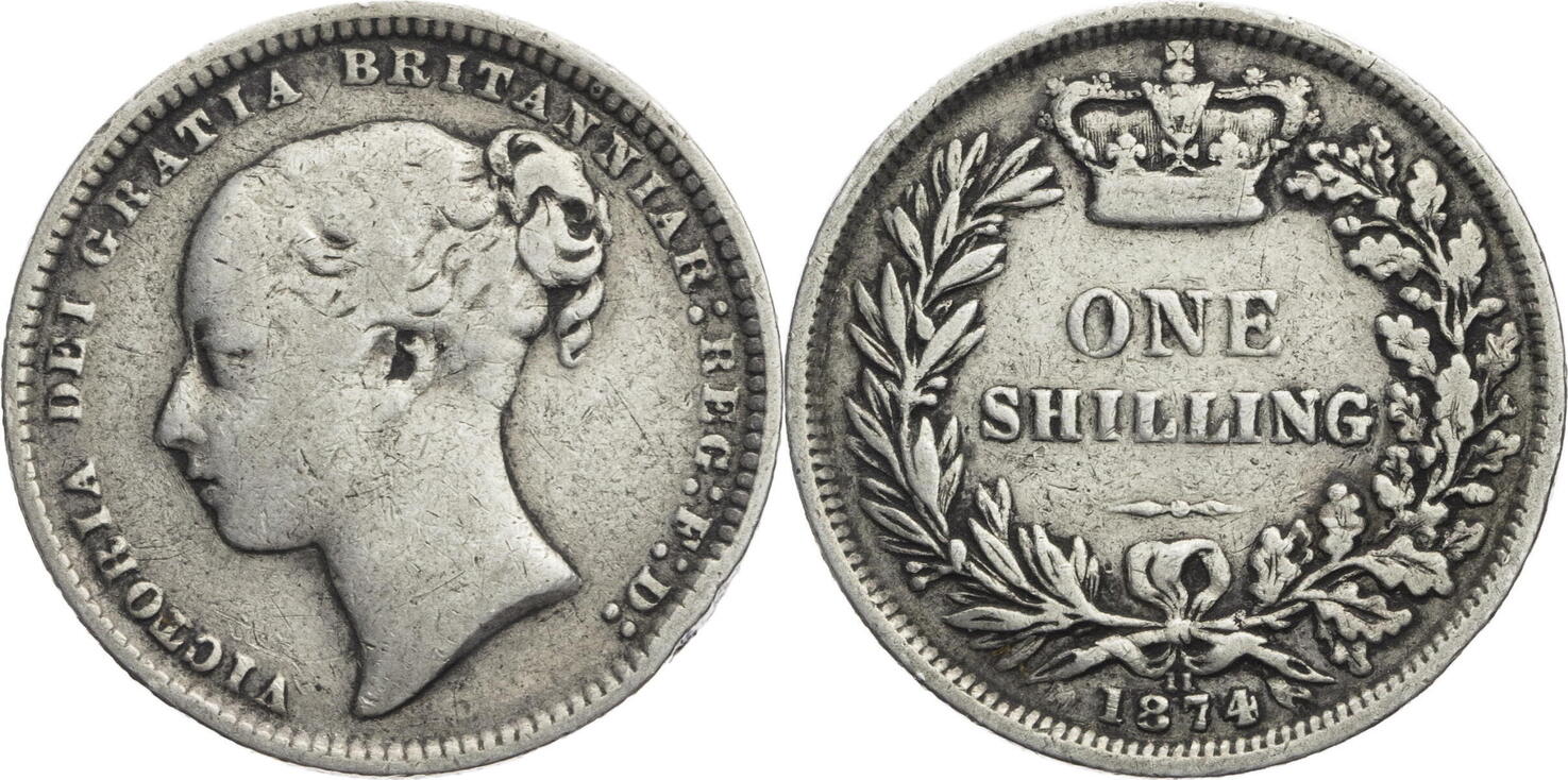 Großbritannien 1 Shilling 1874 Victoria (1837-1901) - Kursmünze (1838 ...