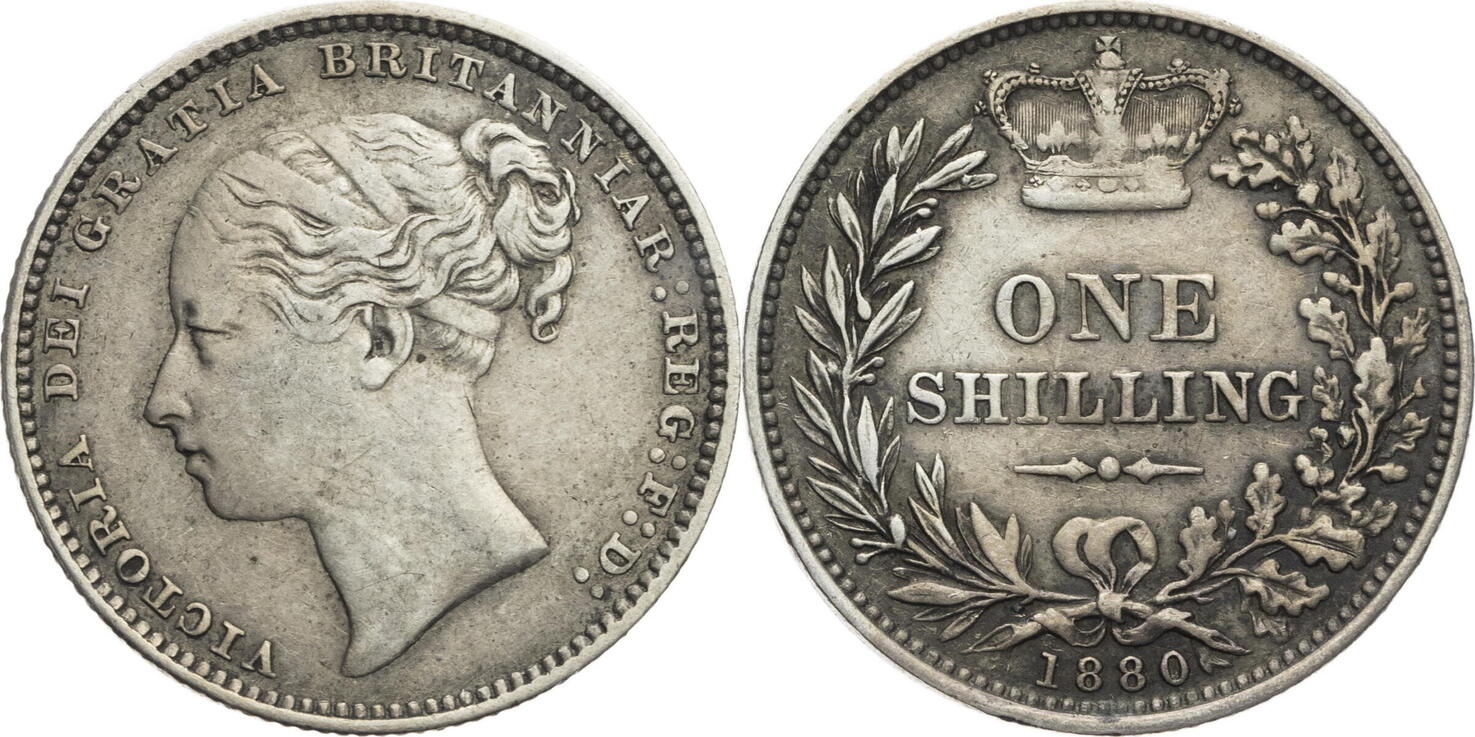Großbritannien 1 Shilling 1880 Victoria (1837-1901) - Kursmünze (1838 ...