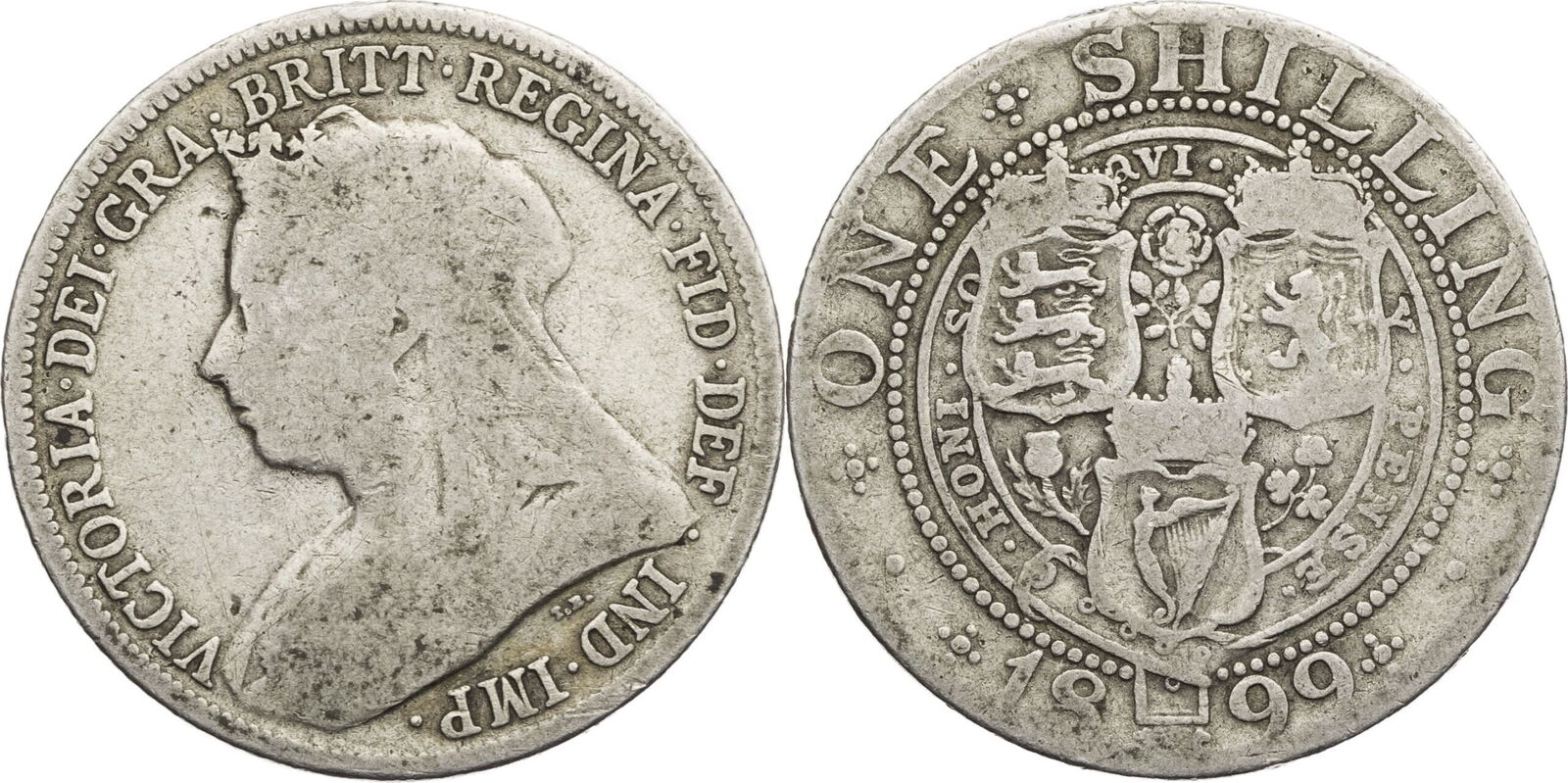 Grossbritannien 1 Shilling 1899 Victoria (1837-1901) - Kursmünze (1893 ...