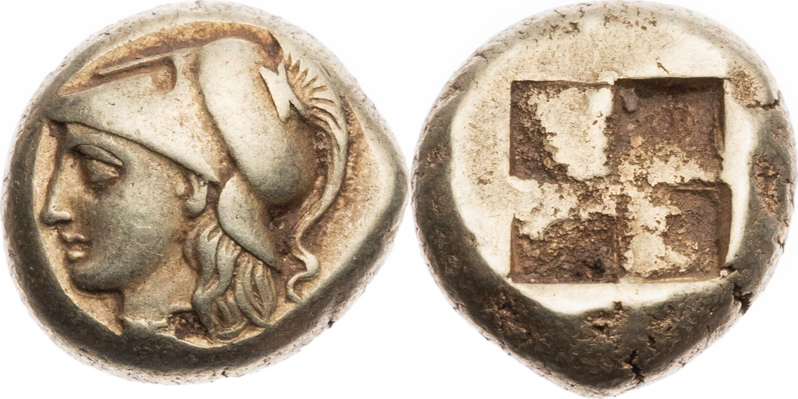 Ionien Hekte (1/6 Stater) 387-326 v. Chr. Phokaia, Kopf der Athena ...