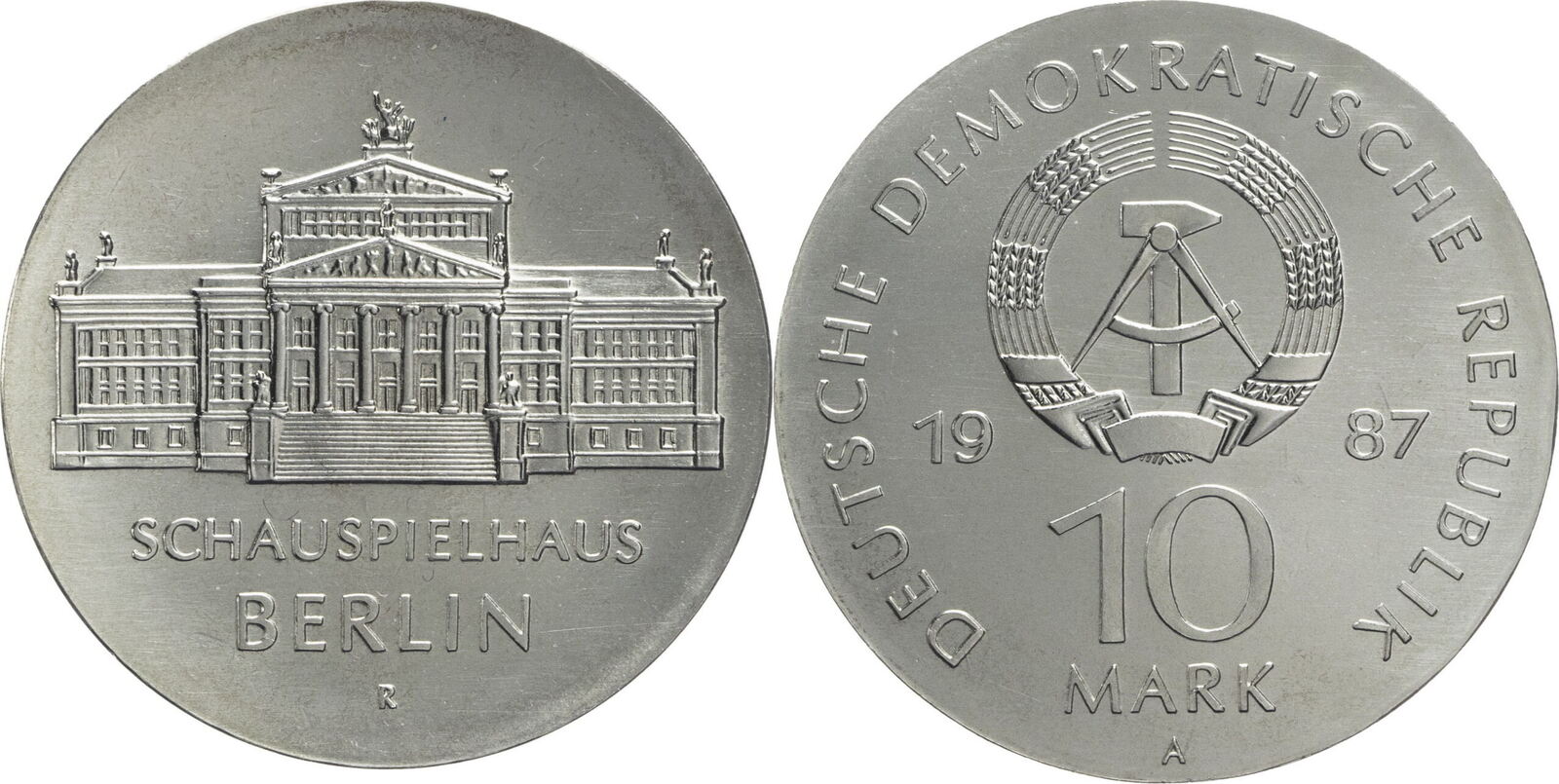 DDR 10 Mark 1987 A Schauspielhaus Berlin UNC | MA-Shops