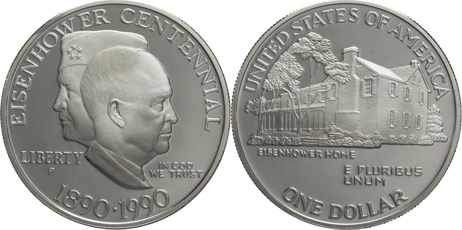 USA 1 Dollar 1990 P Eisenhower Centennial Proof | MA-Shops