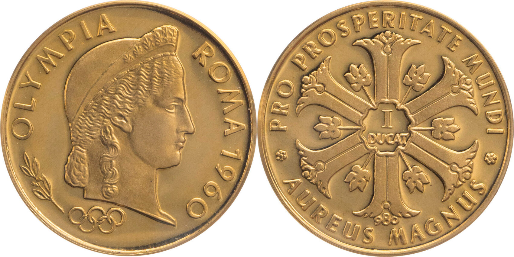 Deutschland Ducat 1960 Aureus Magnus - Olympia Roma Proof | MA-Shops