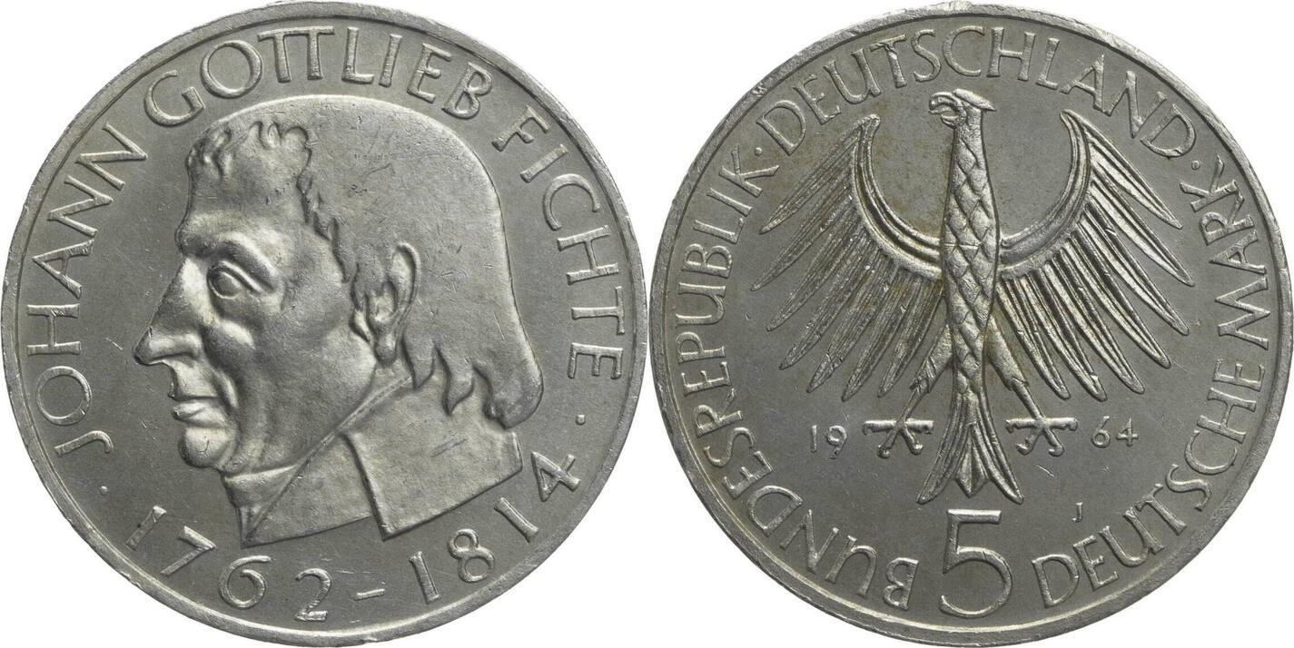 Bundesrepublik Deutschland 5 DM 1964 J Zum 150. Todestag des ...