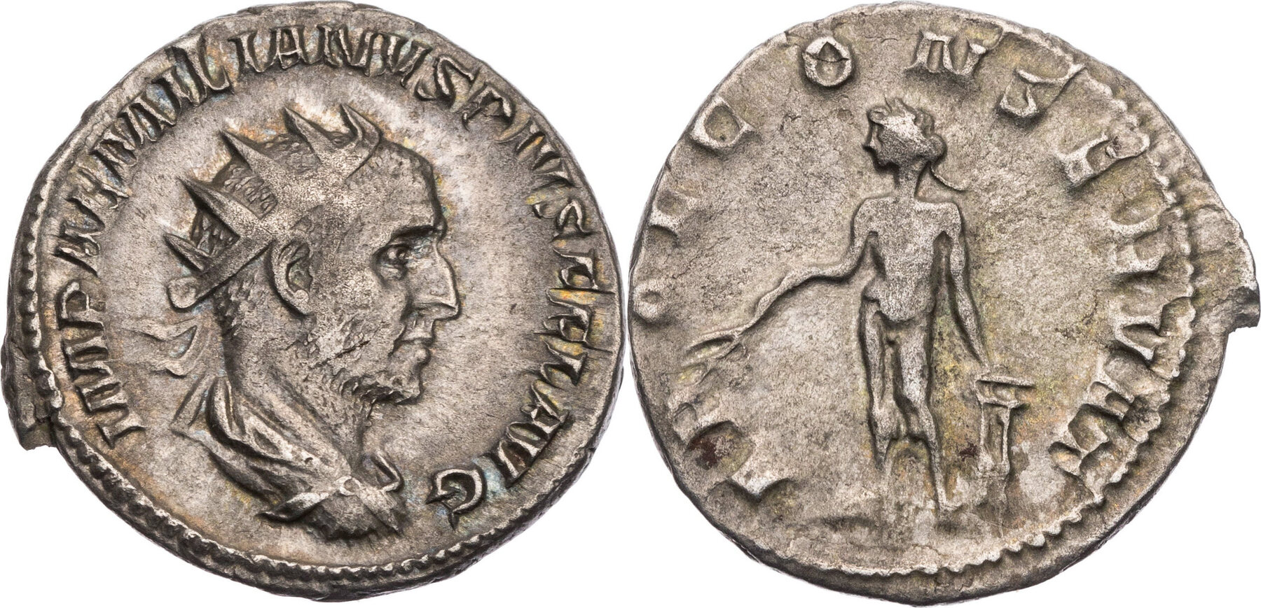 Römische Kaiserzeit Antoninian 253 n. Chr. Aemilianus, Büste / APOL ...