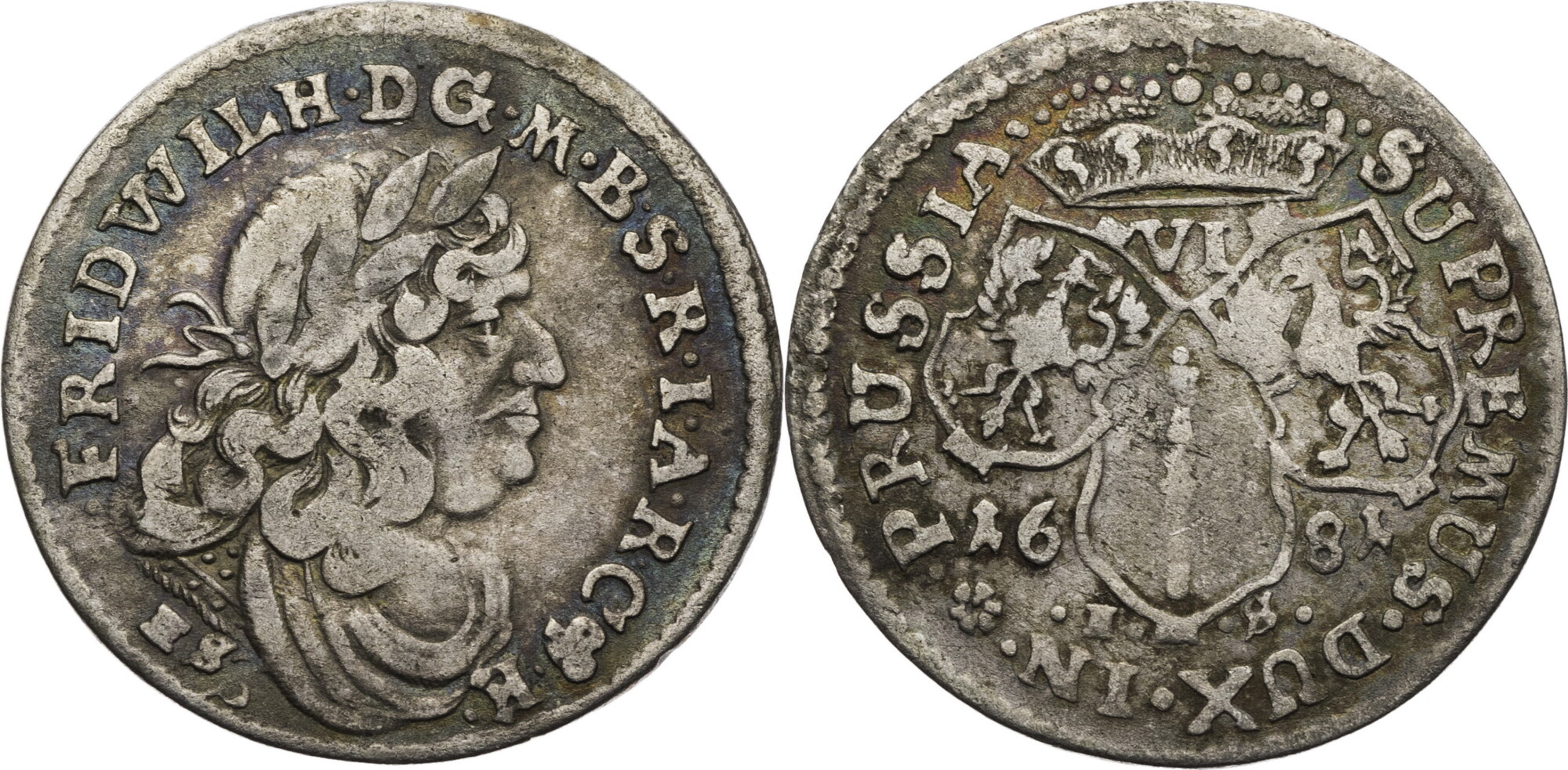 Brandenburg-Preussen 6 Gröscher 1681 HS Friedrich Wilhelm (1640-1688 ...