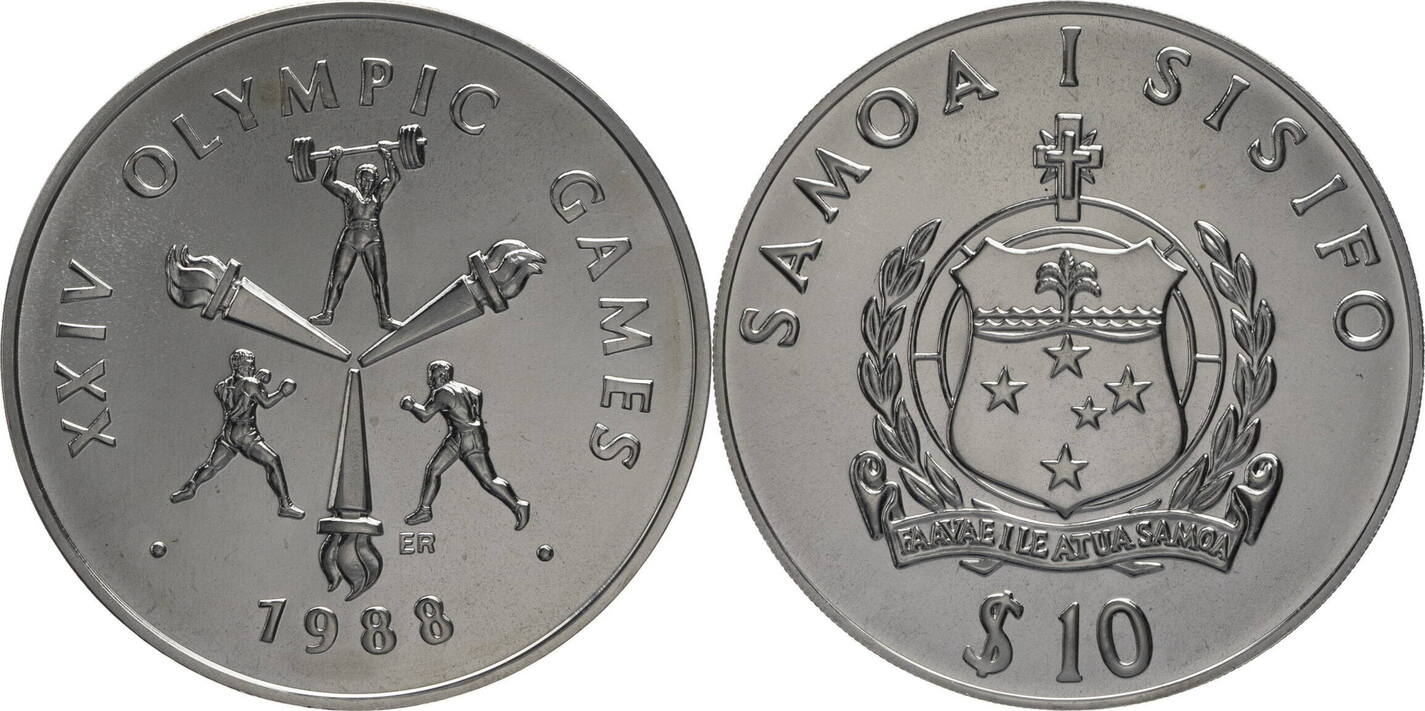 West-Samoa 10 Dollar Olympische Spiele 1988 in Seoul BU | MA-Shops
