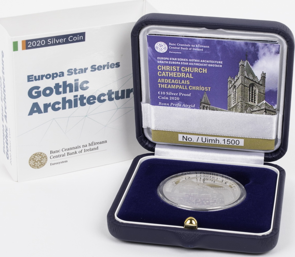 Irland 10 Euro 2020 Gothic Architecture - Christ Church Cathedral Proof ...