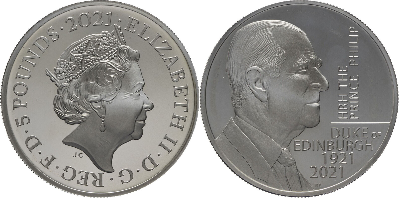 Großbritannien 5 Pfund 2021 Elizabeth II. - HRH The Prince Philip, Duke ...