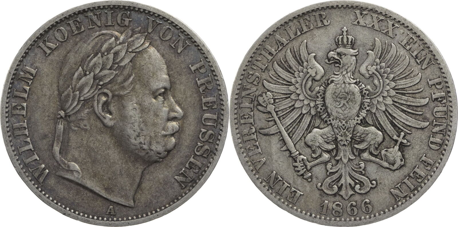 Preussen, Königreich Taler 1866 A Commemorative issue - Victory over ...